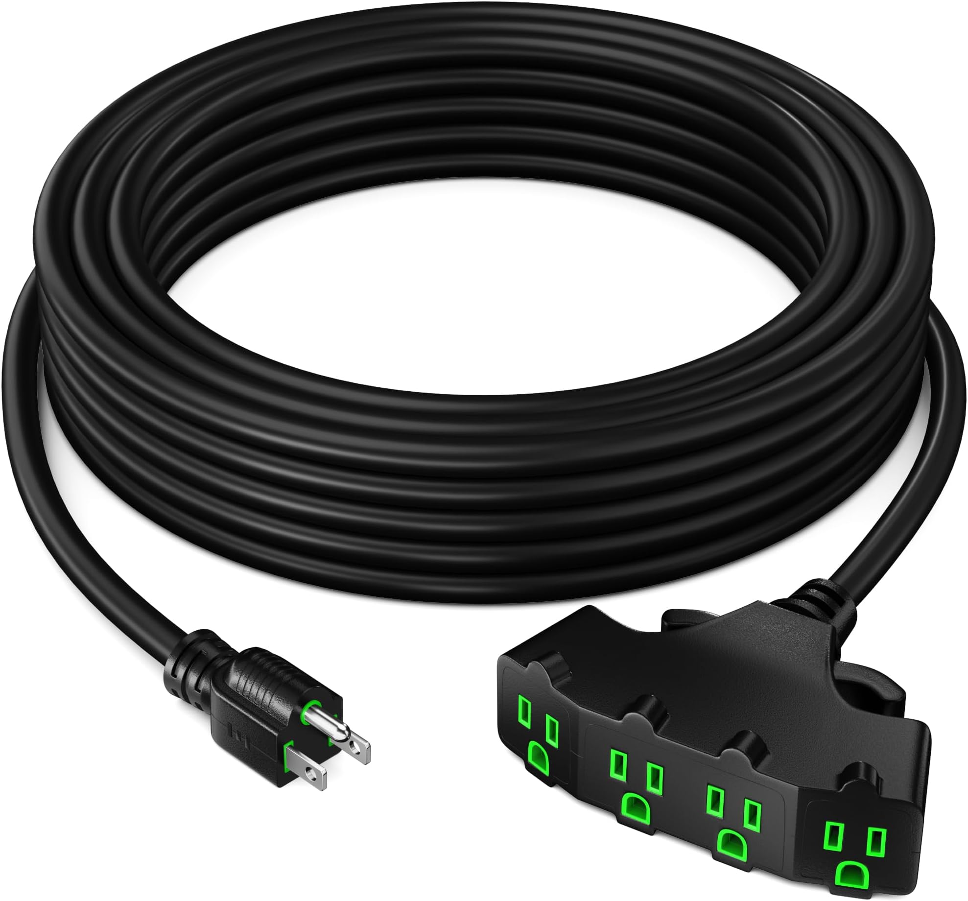 Amazon.com: PLUGTUL 25FT Outdoor Extension Cord with Multiple Outlets ...