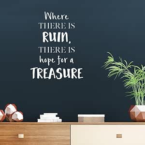 Amazon.com: Wall Decals 36 Inch Where There is Ruin, There is Hope for ...