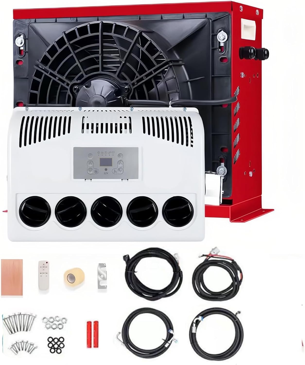Amazon.com: 12V 11000 BTU Truck Cab AC Air Conditioner Split Fit Semi ...