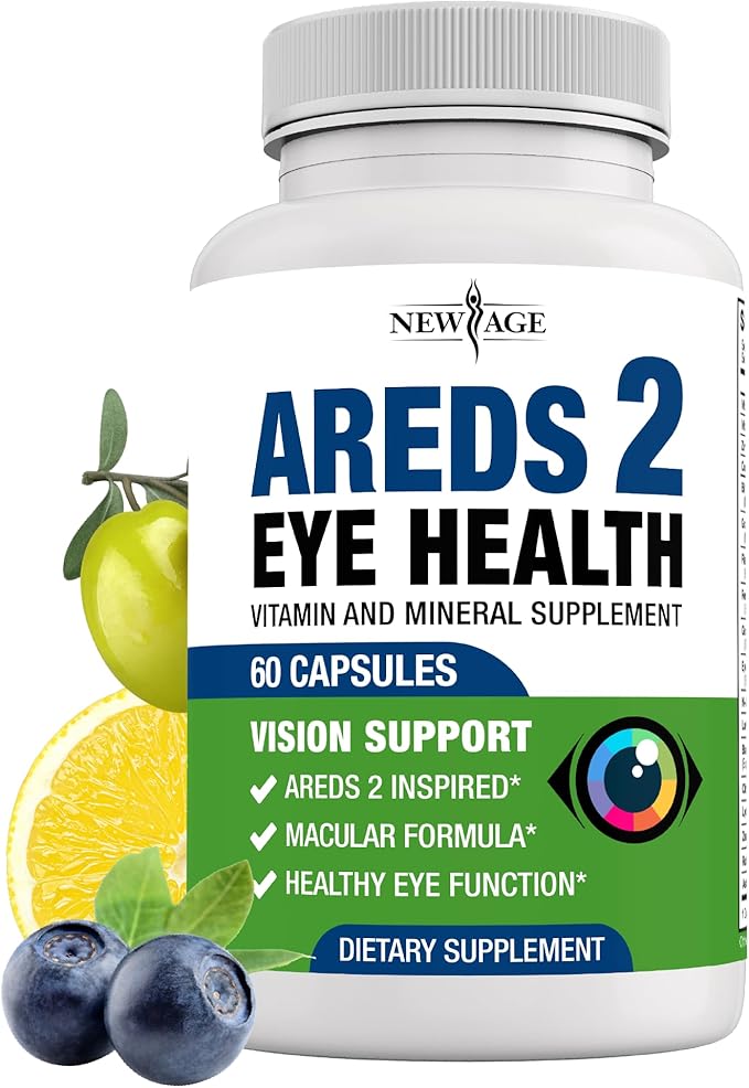 Amazon.com: NEW AGE AREDS 2 Eye Vitamins - Lutein, Zeaxanthin, Bilberry ...