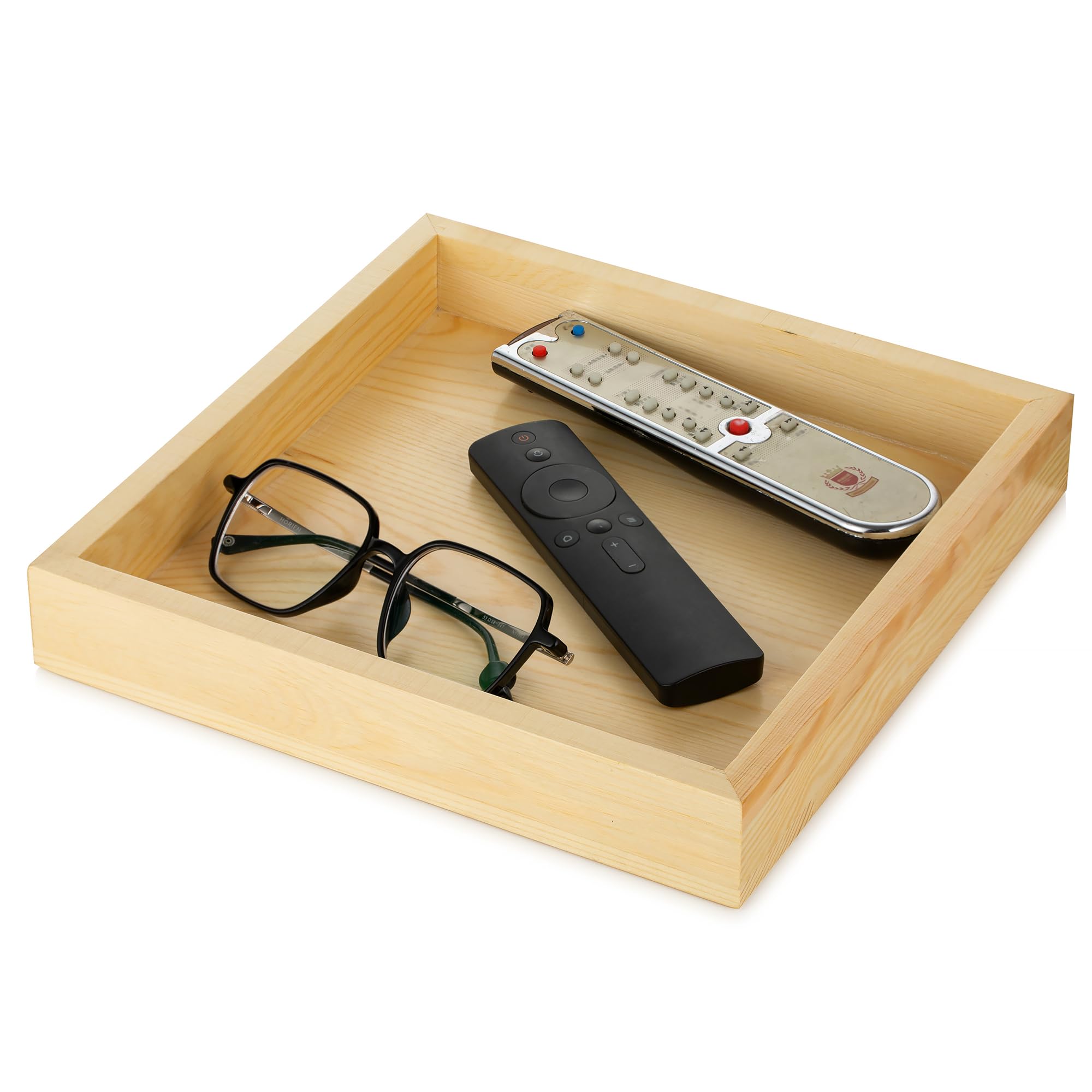 Snapklik.com : Square Wooden Ottoman Tray: Small Square Tray Torched ...