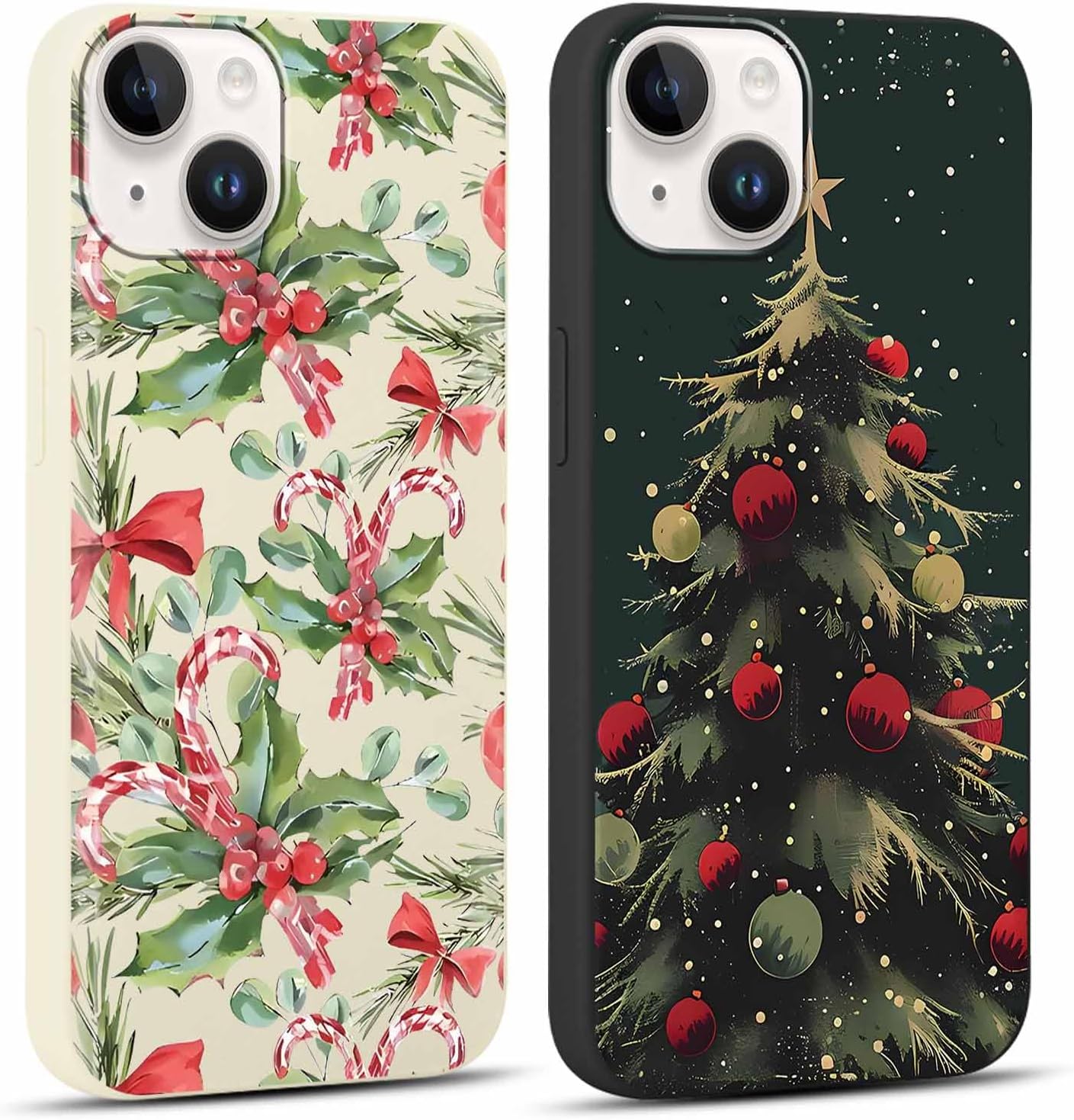 Amazon.com: Yomjew 2 Pack Merry Christmas Phone Case for iPhone 13 ...