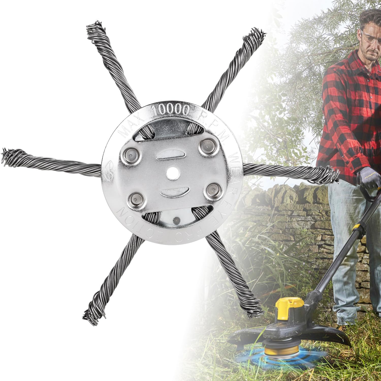 Amazon.com : HAJIFGH Steel Wire Grass Trimmer Head, 6 Inches Universal ...