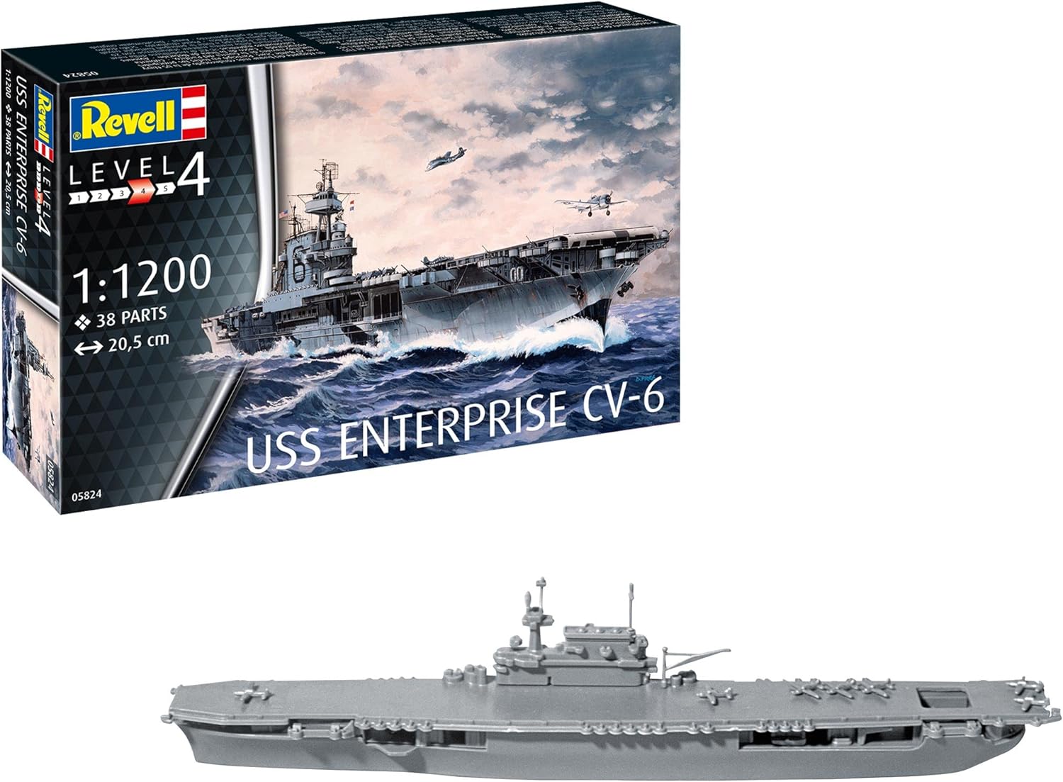 Amazon.com: Revell 05824 1:1200-USS Enterprise, Unpainted Plastic Model ...