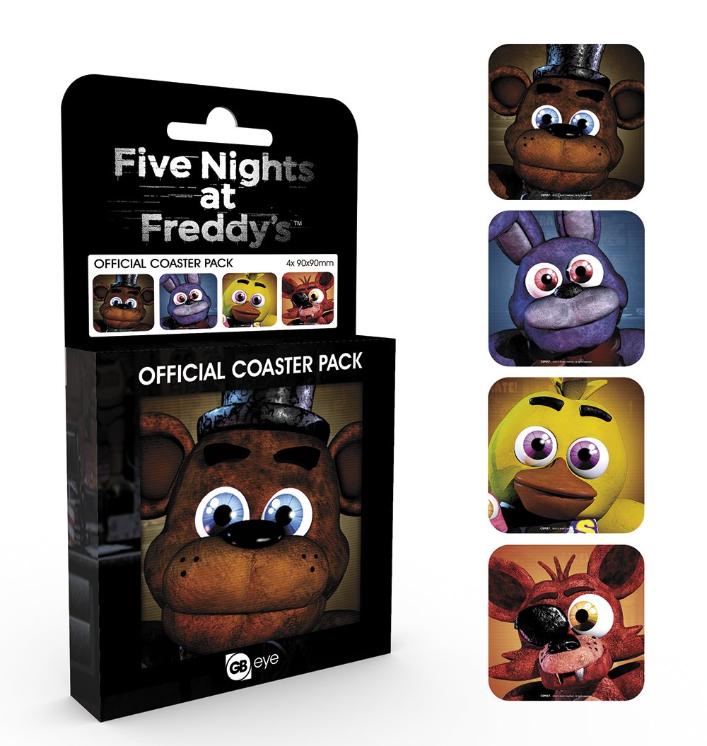 GB eye LTD, Five Nights at Freddys, Characters, Coaster Pack, Cork ...