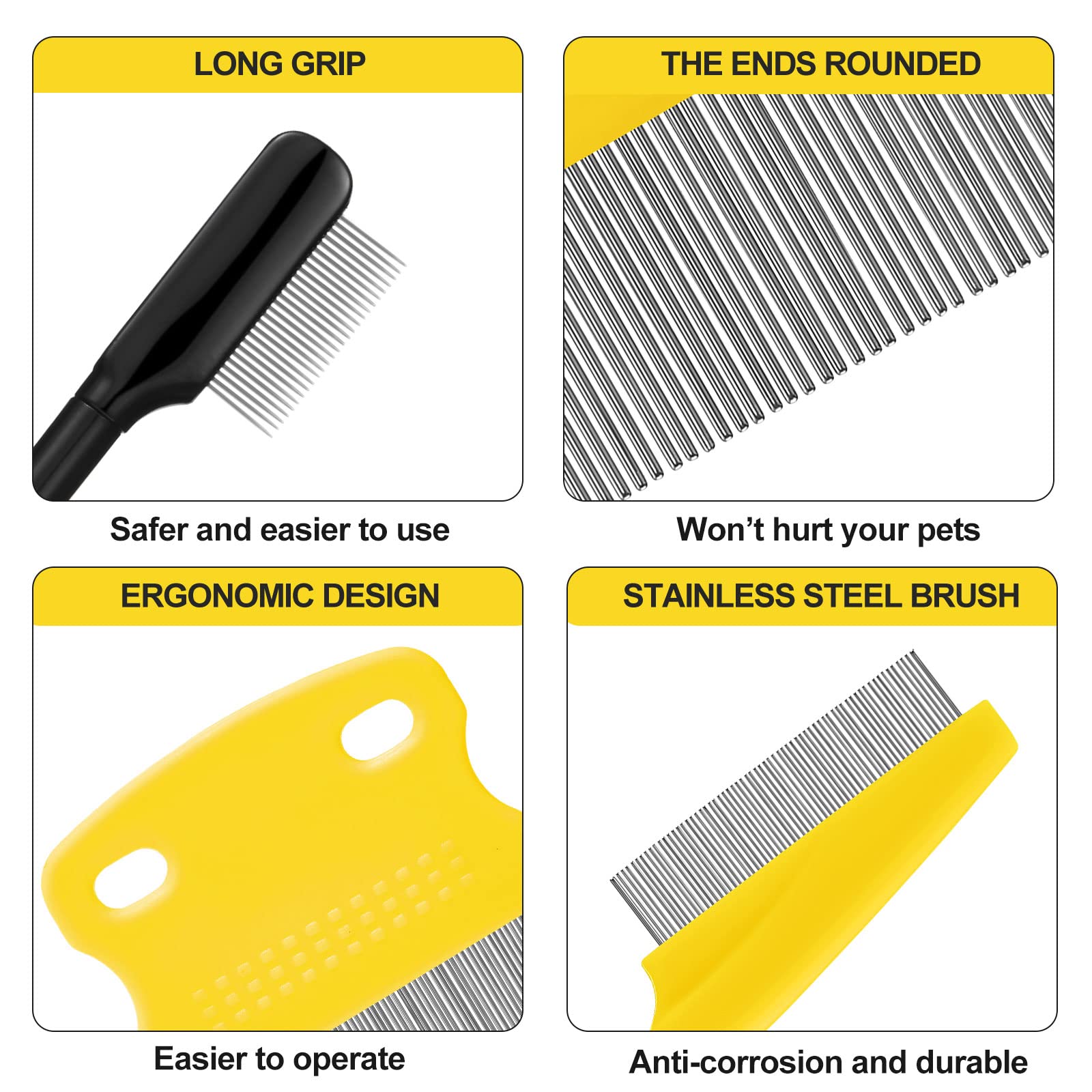 Snapklik.com : 5 Pieces Dog Eye Combs Tear Stain Remover Combs Pet ...