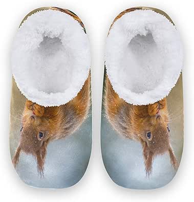 Amazon.com | Linomo Cute Animal Squirrel Slippers for Women, Womens ...