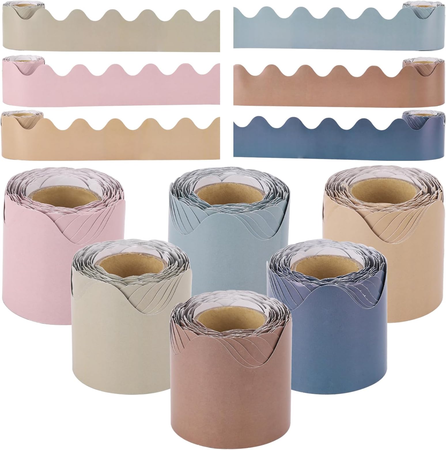 Amazon.com: Ctosree 40 Rolls 656 Feet Scalloped Bulletin Board Borders ...