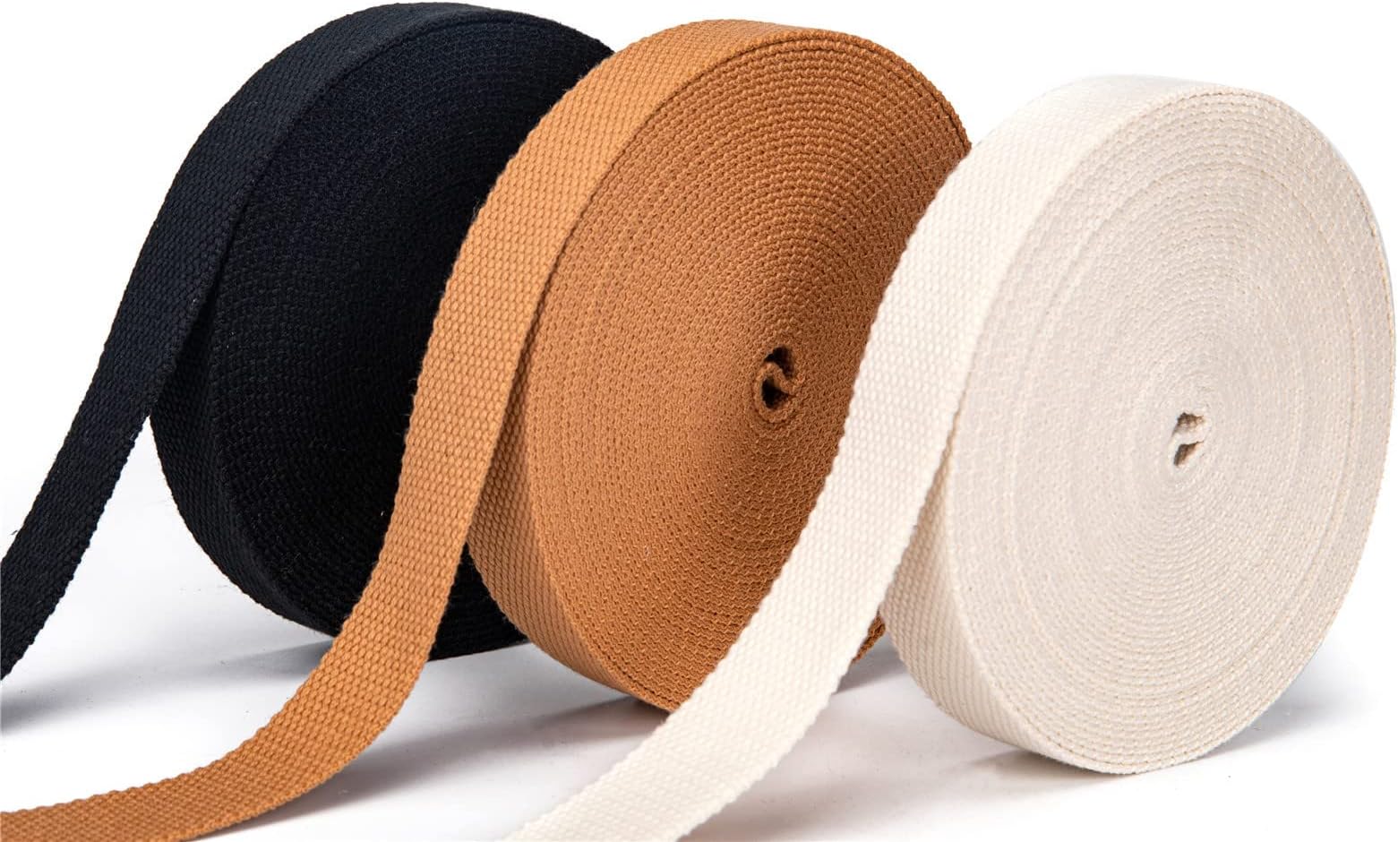 Amazon.com: SUNTAYA 3 Rolls/ 30 Yards, Cotton Webbing Strap, Fabric ...