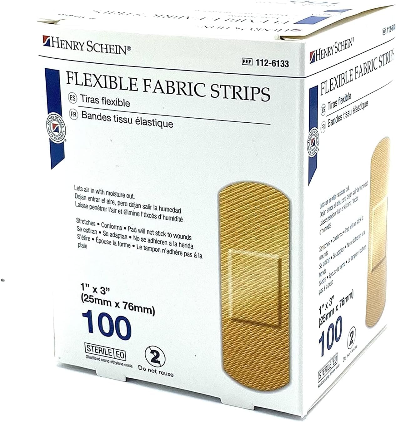 Amazon.com: Henry Schein Adhesive Fabric Bandage Strips, 1" x 3 ...