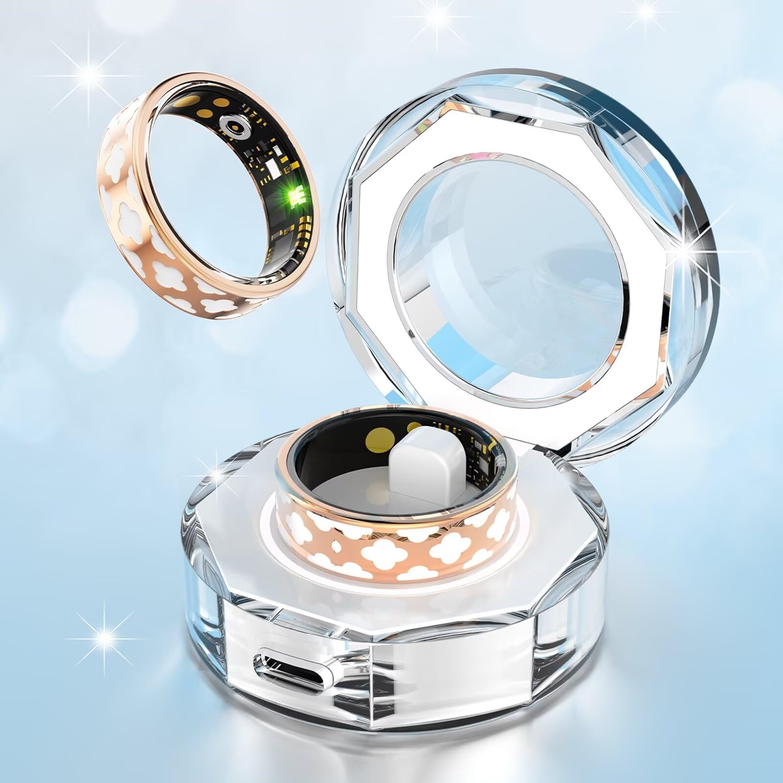 Smart Ring Womens Rose Gold Smart Rings For Women Android | Desertcart ...