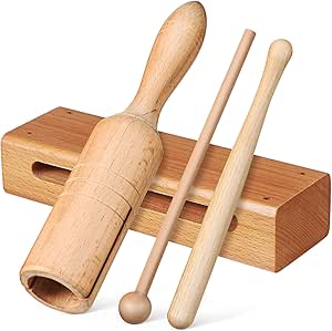 Amazon.com: Musical Wood Block Percussion Instrument and Handheld ...