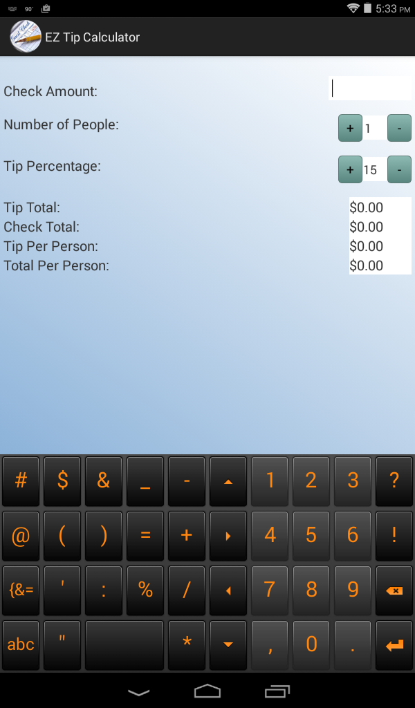 EZ Tip Calculator - App on Amazon Appstore