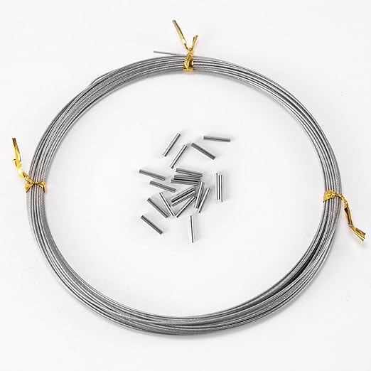 Amazon.com : Alwonder 32.8ft Fishing Wire Fishing Leader Line with ...