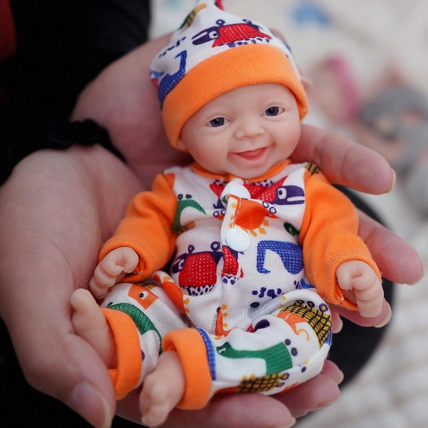 Amazon.com: MYREBABY 7 Inch Mini Reborn Baby Doll Soft Silicone Full ...