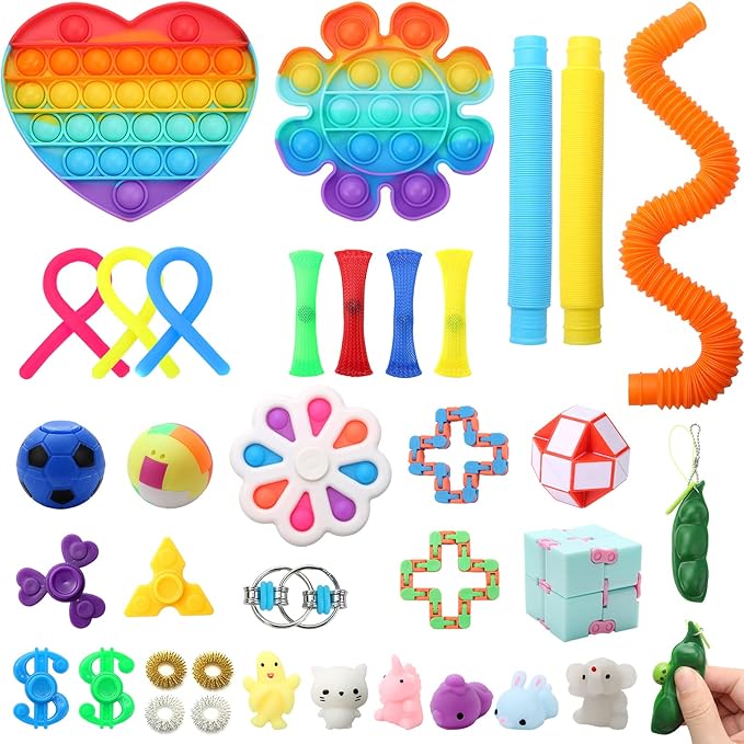 Amazon.com: Fidget Simple Fidget Pack, 35pcs Fidget Toys Set with ...