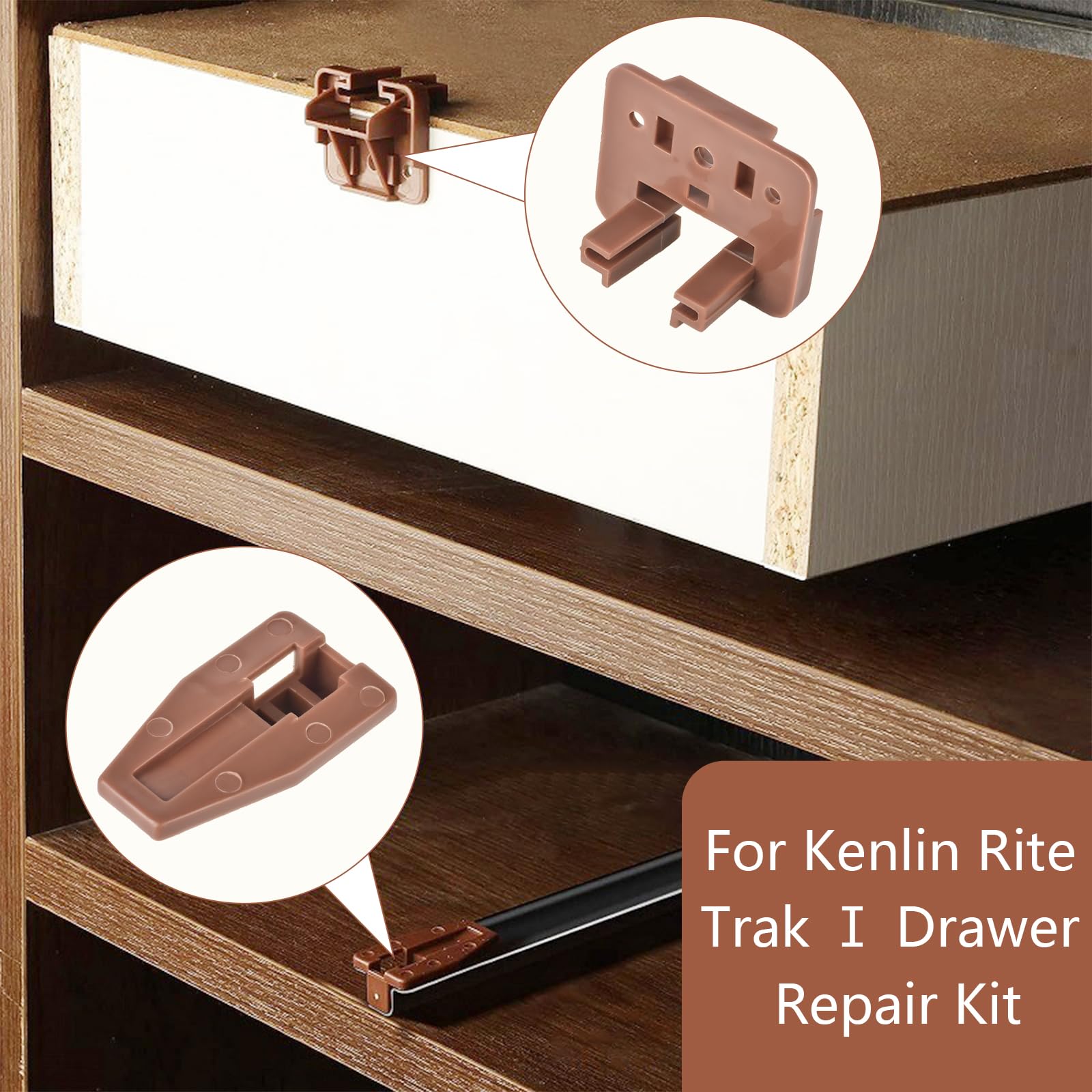 Snapklik.com : Drawer Track Guide And Glides 6 Set Undermount Drawer ...
