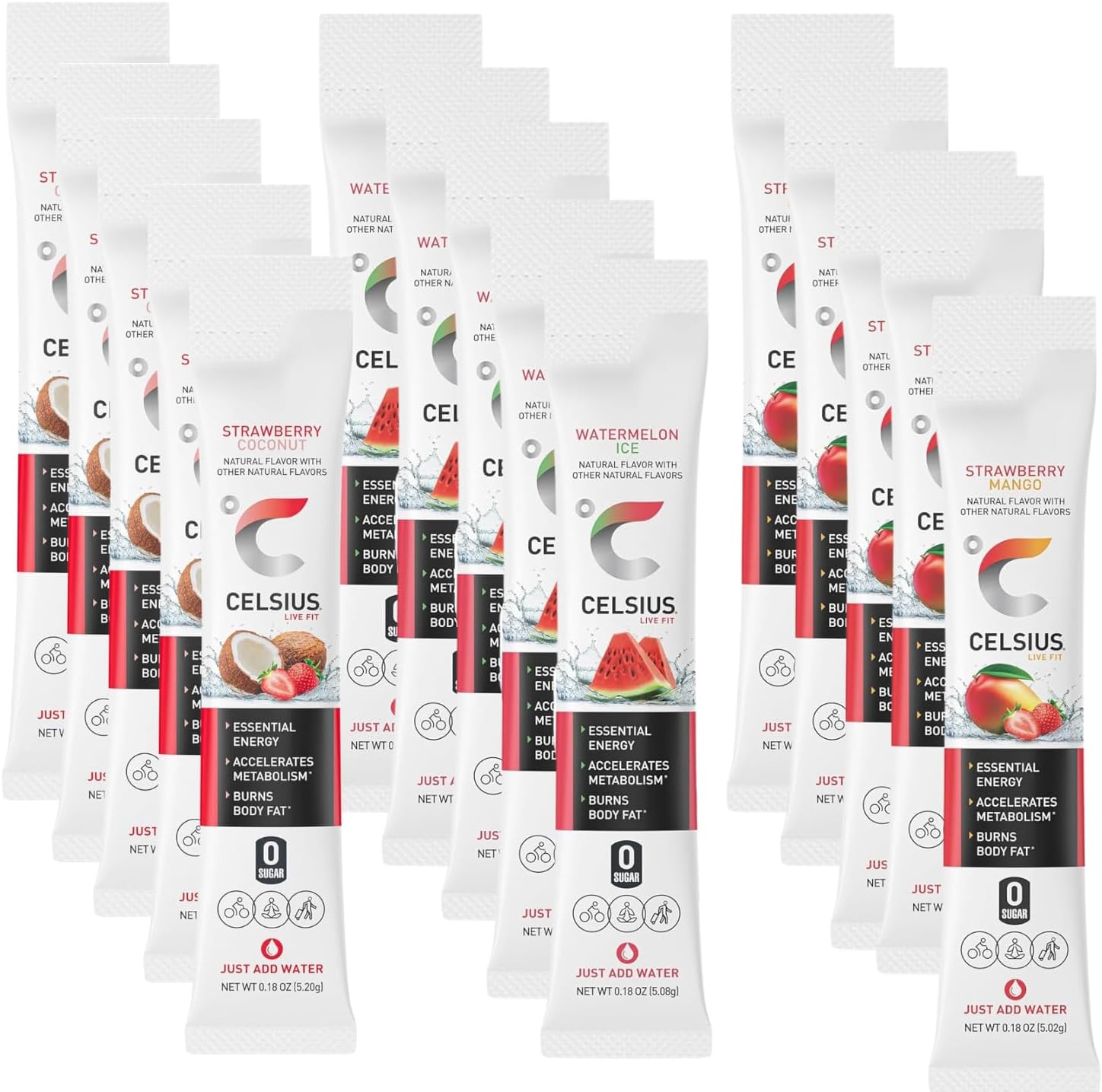 Amazon.com : Generic CELSIUS On the Go Essential Energy Drink Powder ...