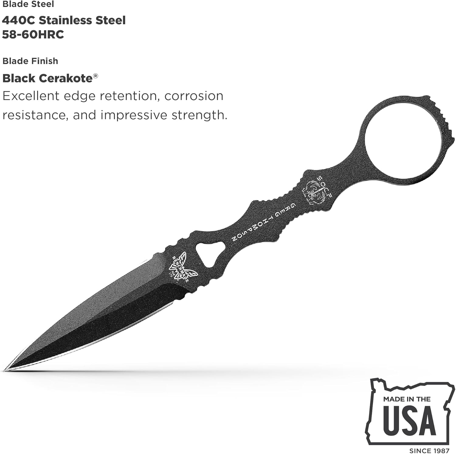 Benchmade SOCP Dagger 176BK - Black Handle, Plain Philippines | Ubuy