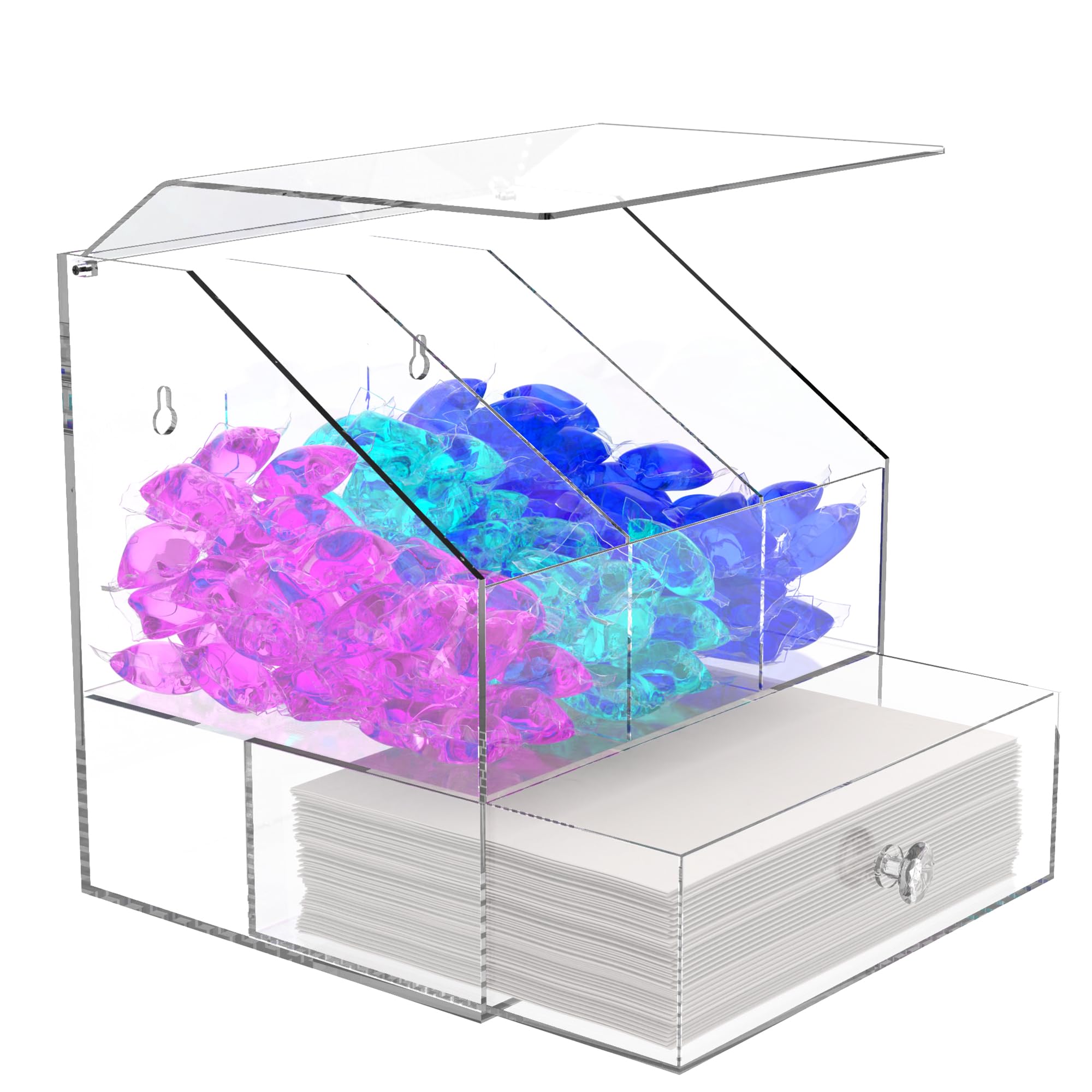 Snapklik.com : Laundry Pod Holder & Dryer Sheet Dispenser - 4 ...