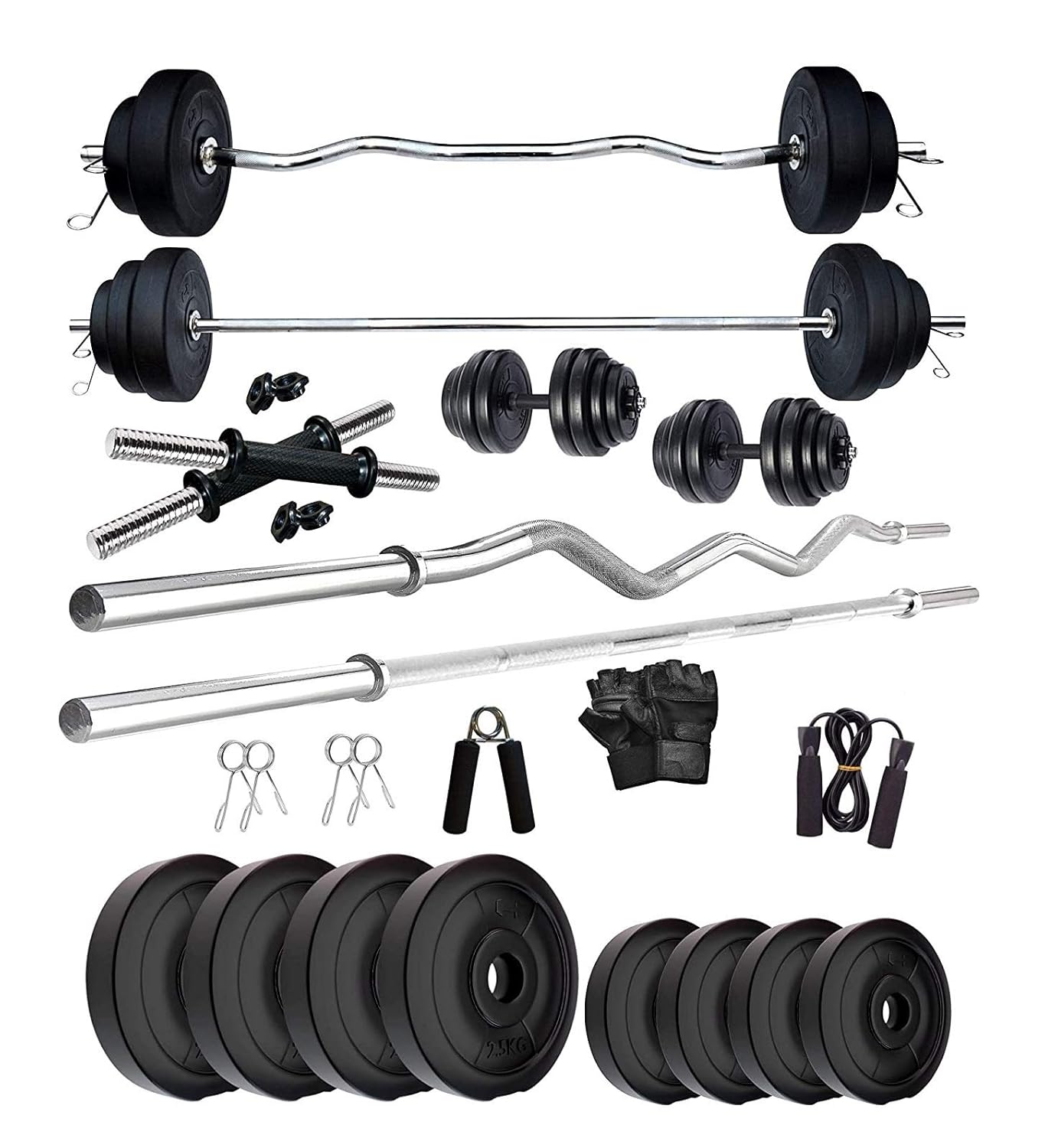 BULLAR Home Gym Set, Home Gym Equipments, Home Gym Combo with 5ft ...