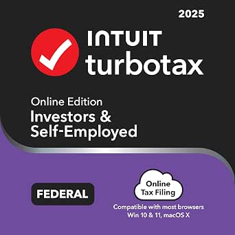 Amazon.com: TurboTax Online 2025, Investors & Self Employed, Federal ...