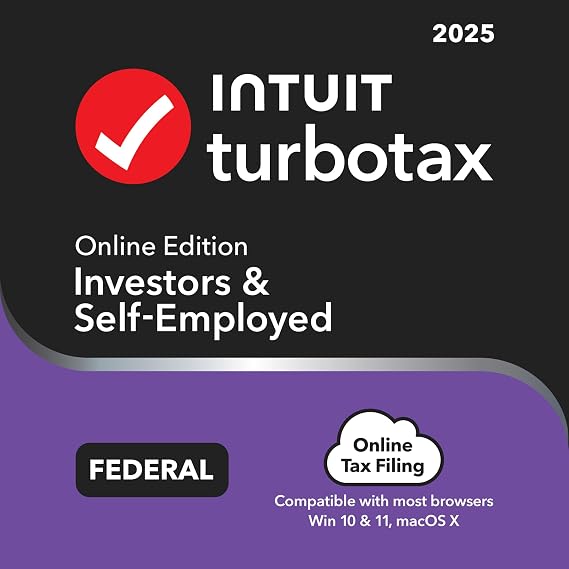 Amazon.com: TurboTax Online 2025, Investors & Self Employed, Federal ...