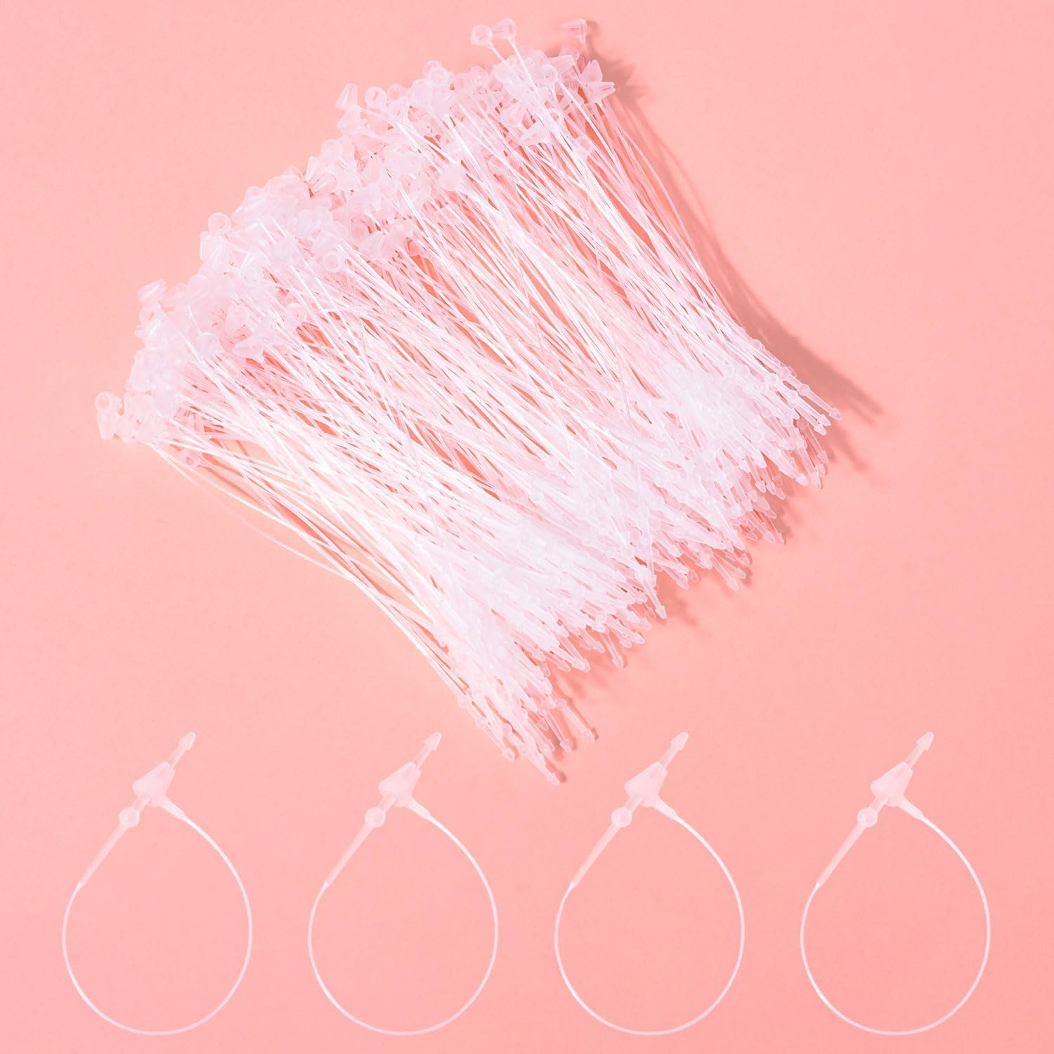 1000 Pieces Plastic Fasteners, 8.5 cm Clear Snap Lock Pins, Security ...