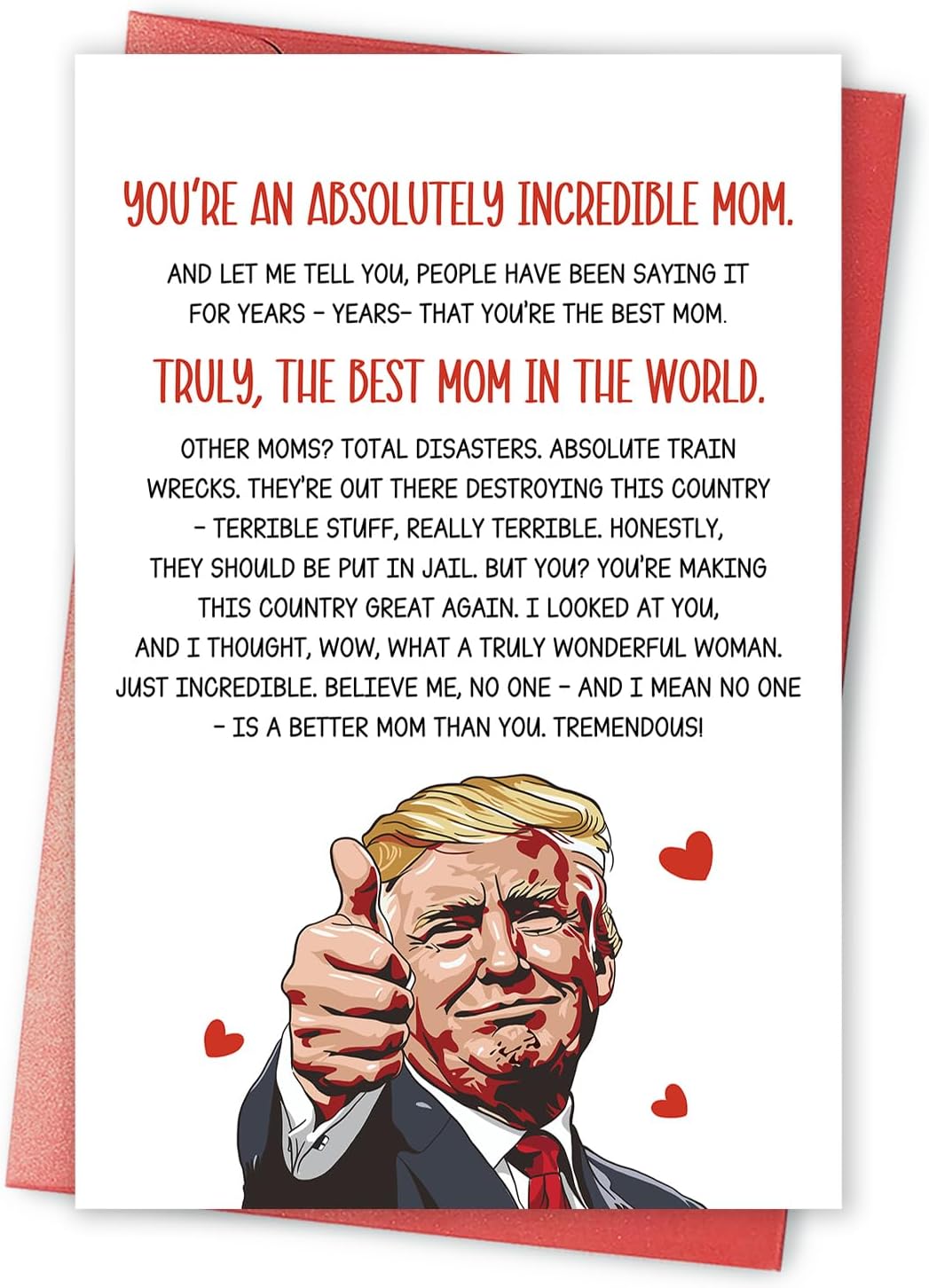 Amazon Qiavor Funny Trump Mother S Day Card For Mom Witty Mothers