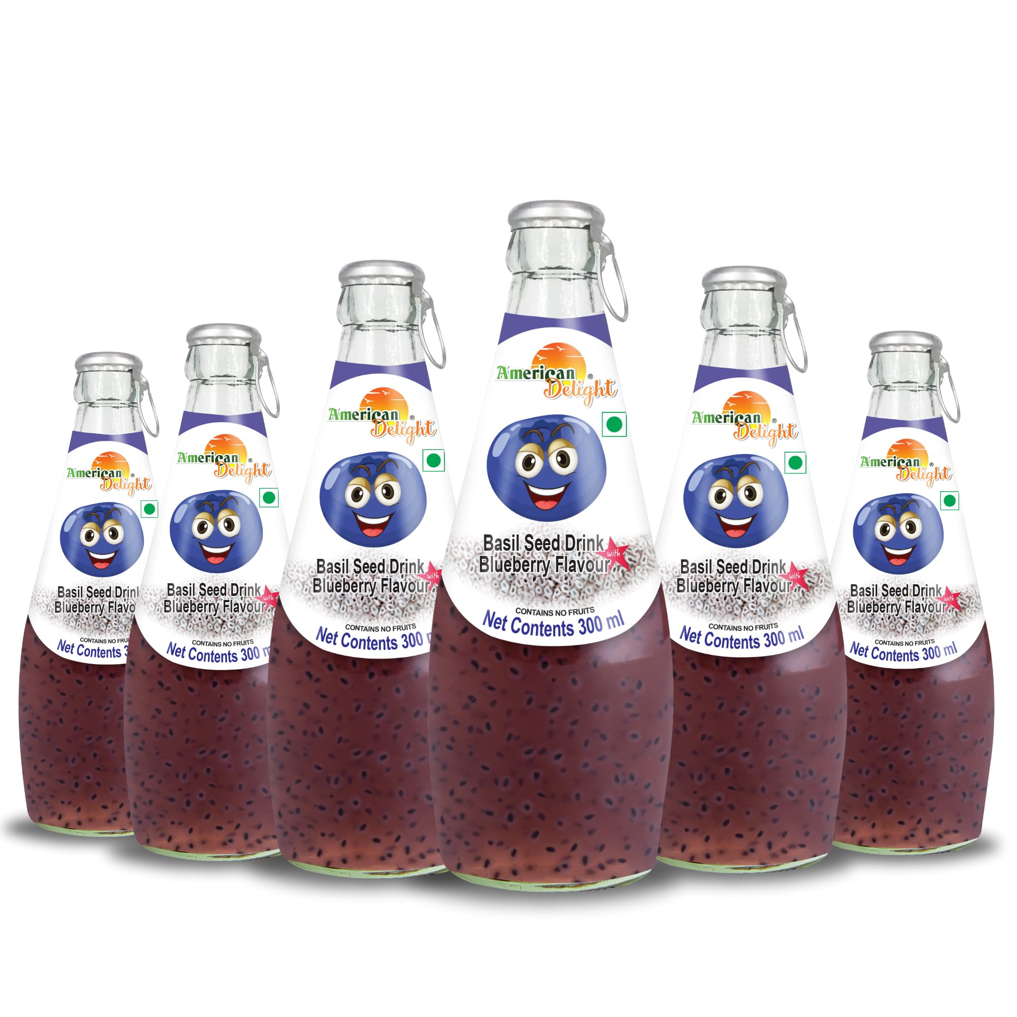 American Delight Blueberry Flavored Drink With Basil Seed Pack 6 ...