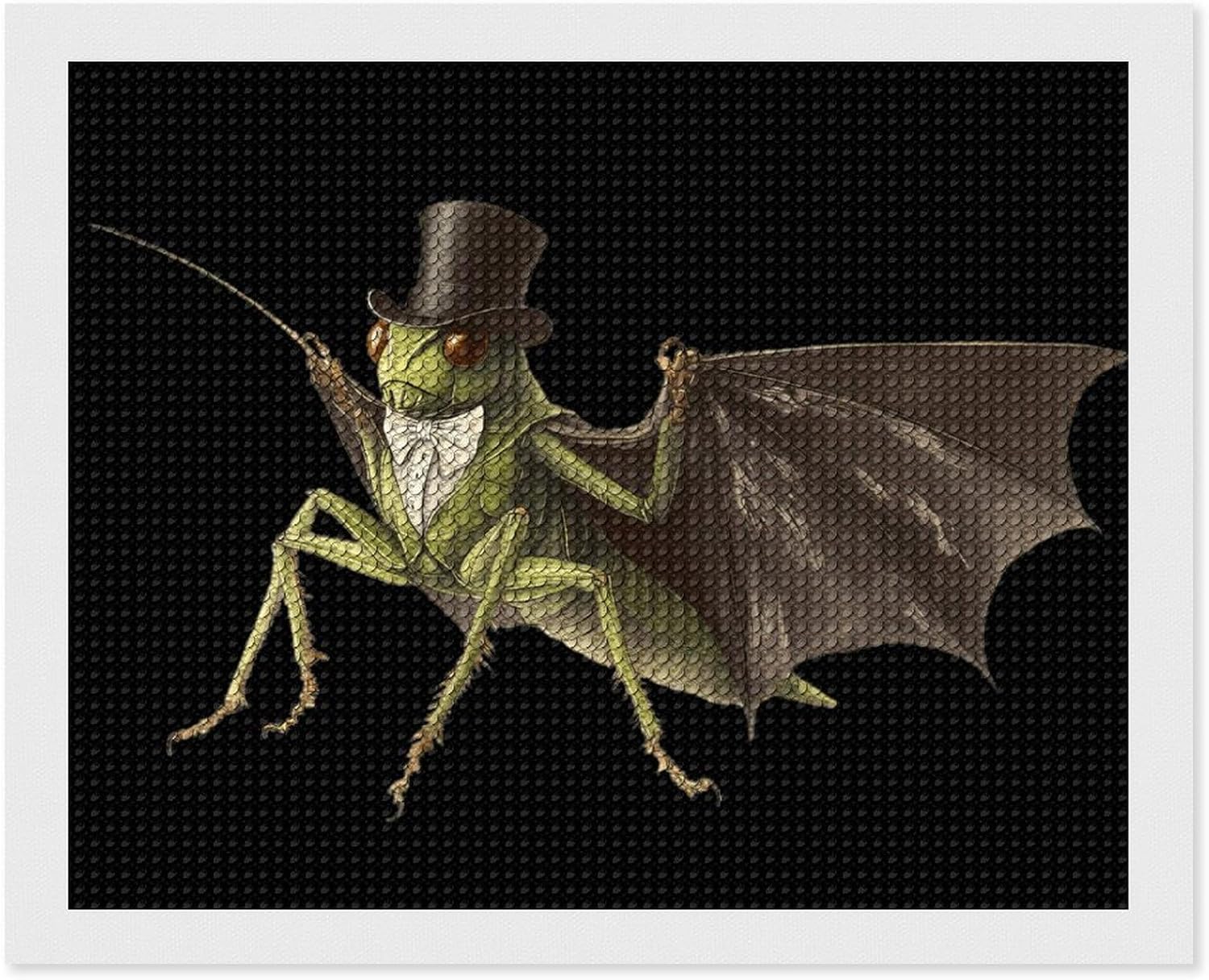 Amazon.com: Grasshopper Wearing Top Hat and Tie Funny Diamond Art ...