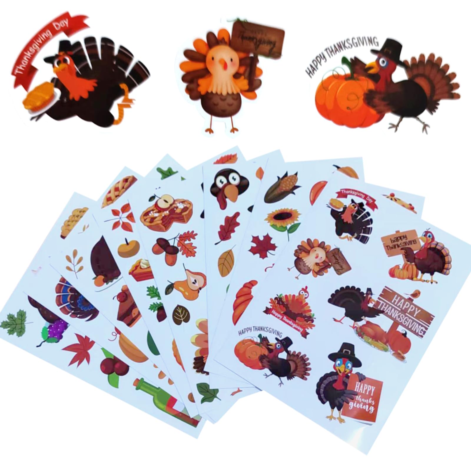 Amazon.com: Comelodiant Thanksgiving Stickers 504pcs Fall Stickers for ...