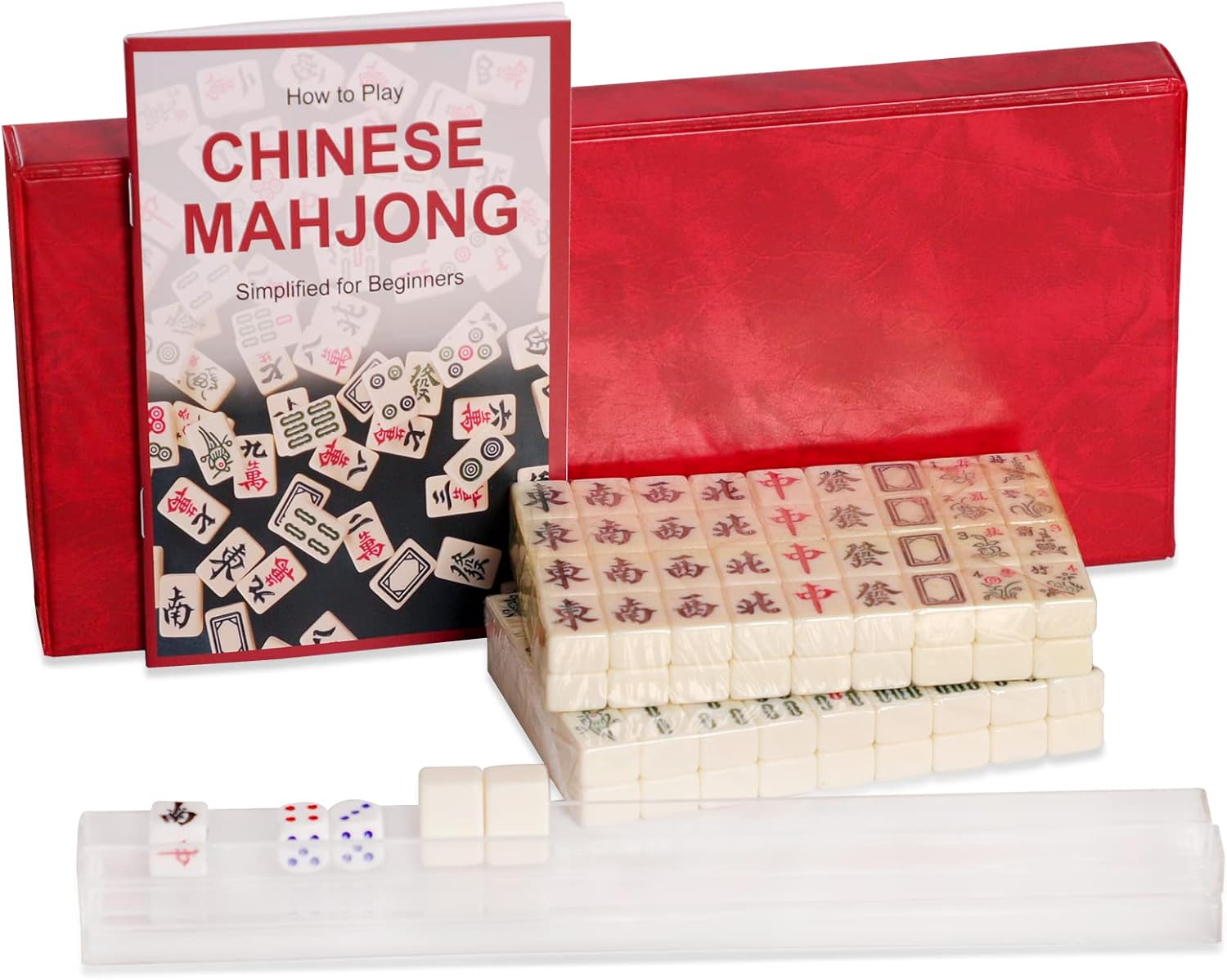 Amazon.com: Travel Mini Mahjong Set(0.8’’), Chinese Mahjong Game Set ...