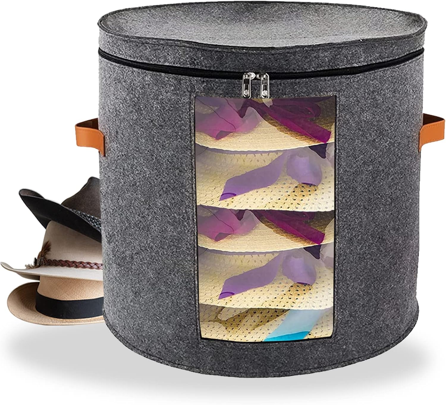 Amazon.com - HAIBEIR Hat Box Clothing Storage Box in Felt Material-Soft ...