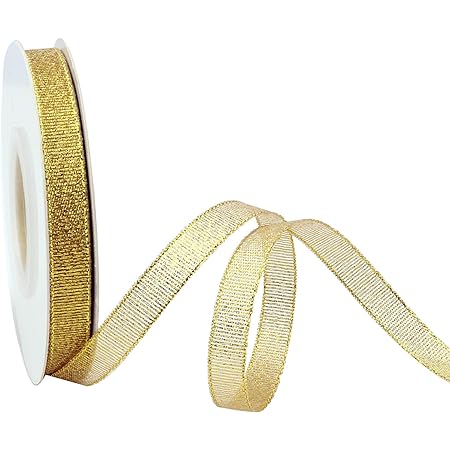 Amazon.com: Antique Gold Satin Ribbon with Gold Edges, 3/8" X 50Yd ...