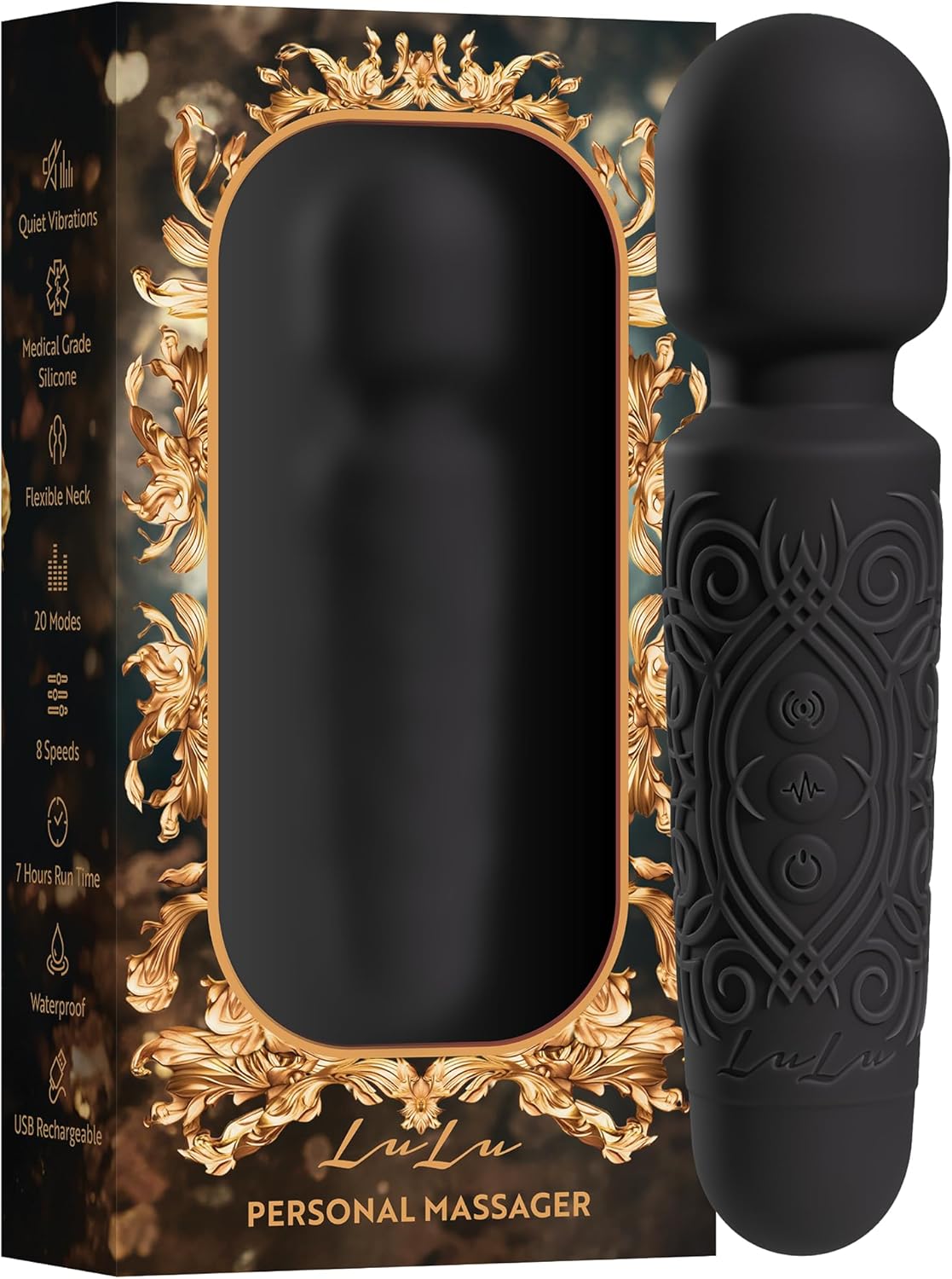 Amazon.com: LuLu Premium Mini Wand Vibrator for Women: Multi-Function ...