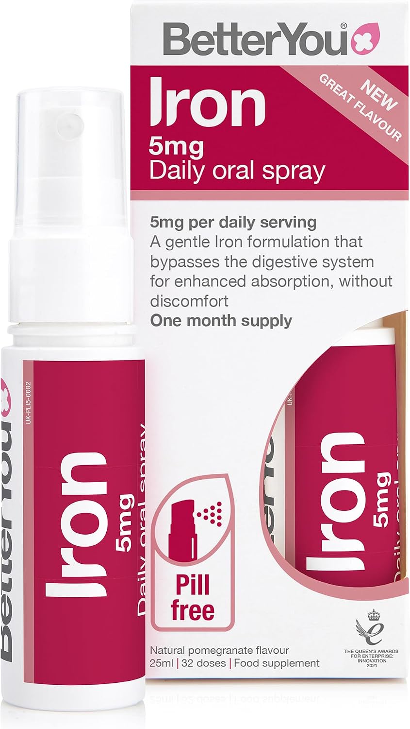 Amazon.com: BetterYou Iron 5 Oral Spray - Natural Liquid Vitamin ...