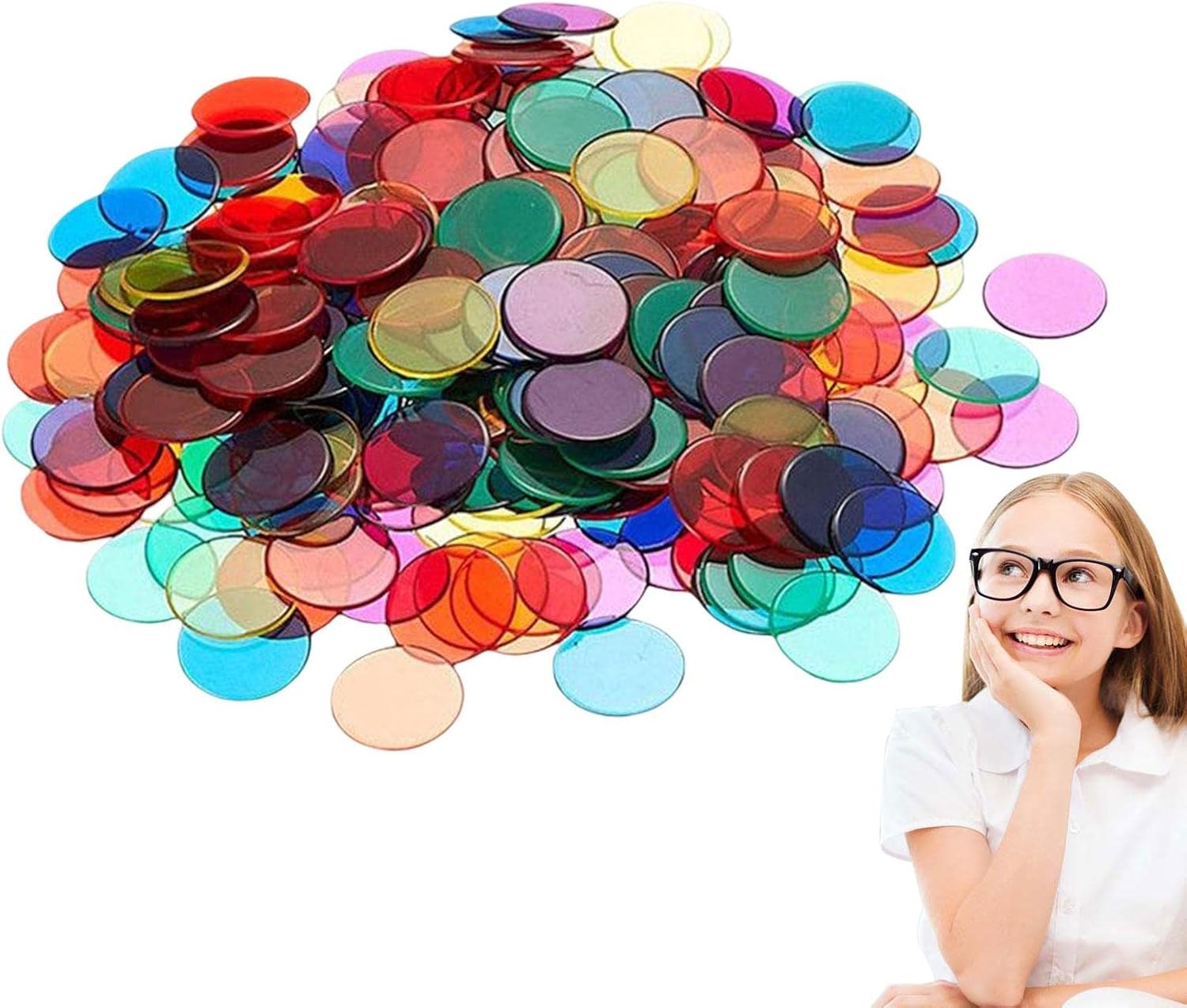 lembrd Transparent Counters,Loteria Chips For Board Games With Storage ...