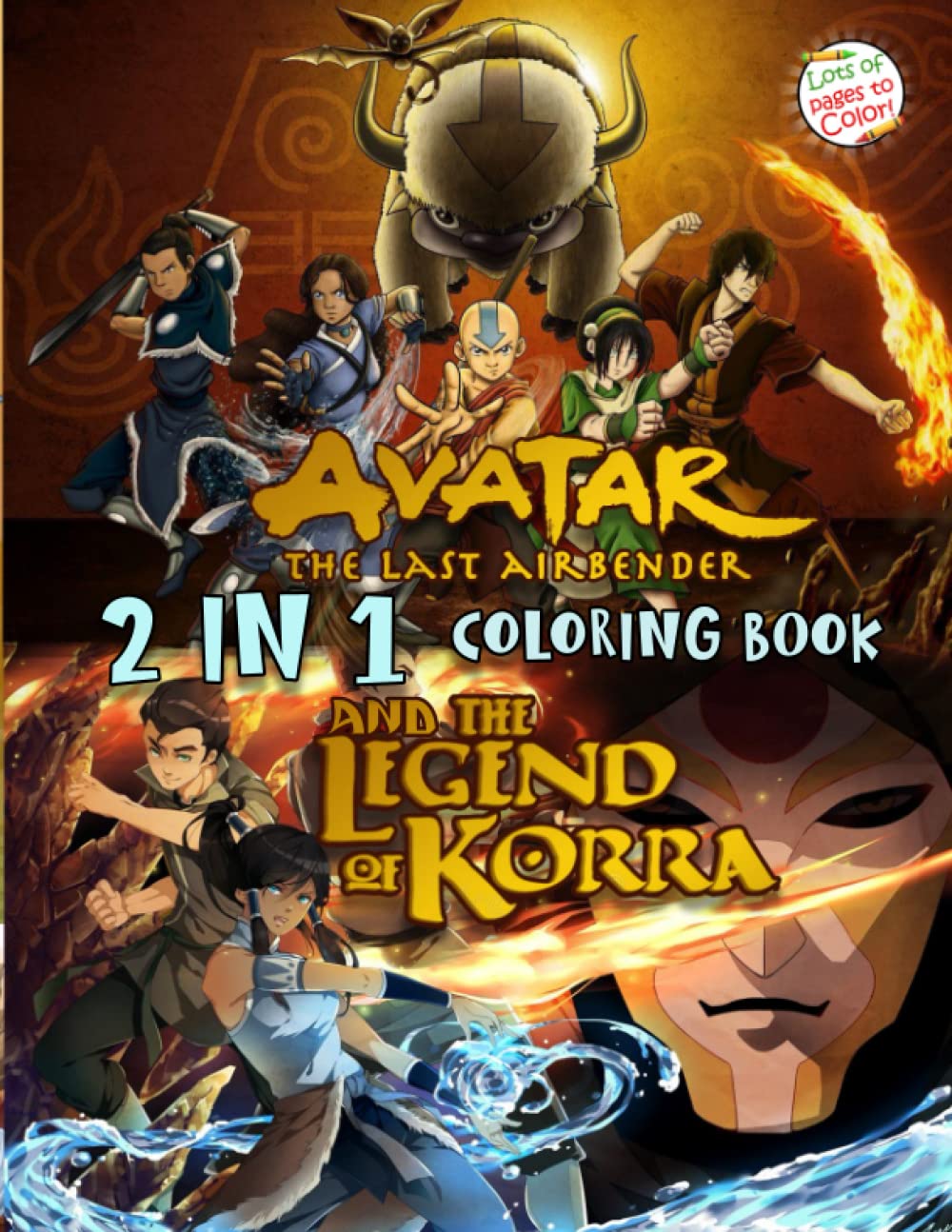 Buy 2 In 1 Coloring Book Avatar The Last Airbender And The Legend Of ...