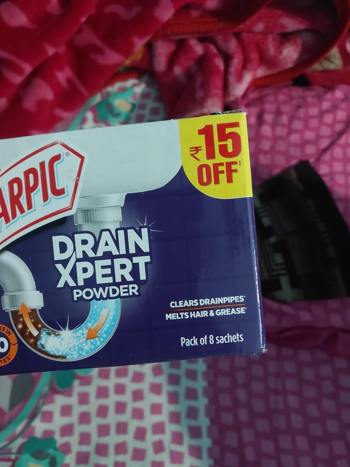 Harpic Drain Xpert Drain Cleaner Powder 50g | Effective sink cleaner ...