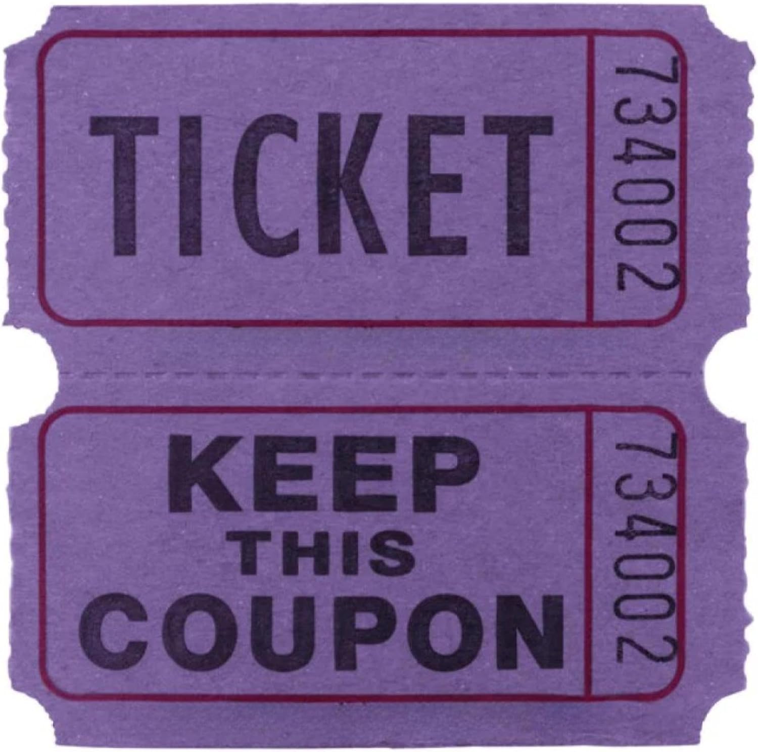 Amazon.com: Rmix 100 Purple Raffle Tickets Double Roll 50/50 Carnival ...
