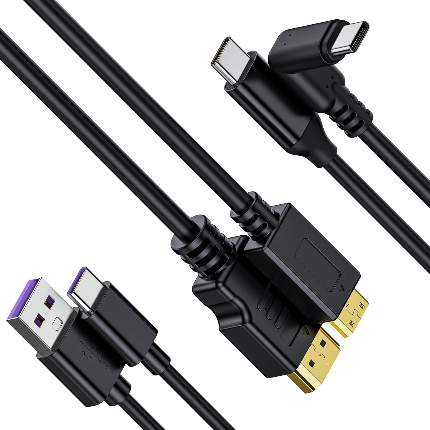 LIMIMK USC-A to USB-C HDMI to Mimi-HDMI USB-C to USB-c Cable for Triple ...