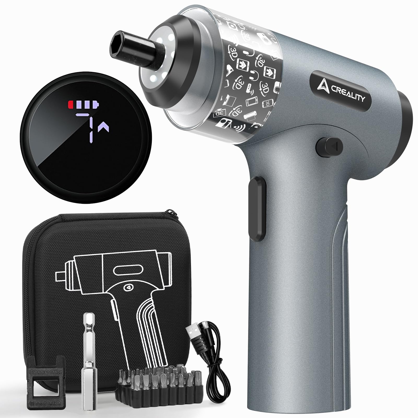 Amazon.com: Creality Official Electric Screwdriver, 33 in 1 Cordless ...