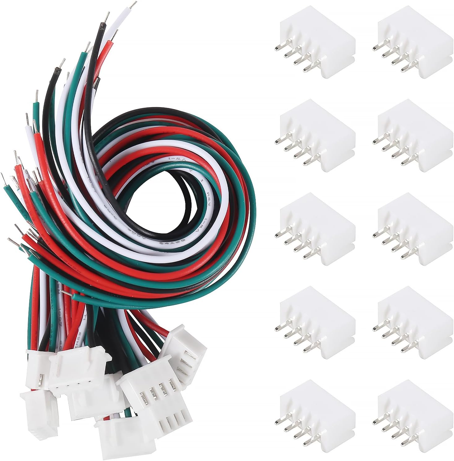 Amazon.com: Alinan 20pcs JST-XH2.54mm 4 Pin Connector Kit, Included ...