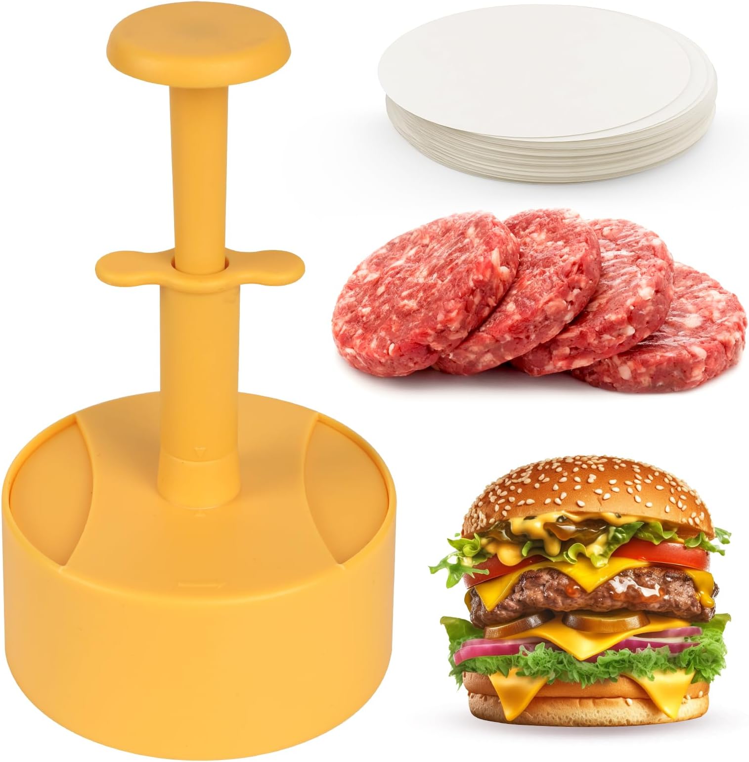 Pisol Hamburger-Presse, Burgerpresse Patty-Maker für gefüllte Burger ...