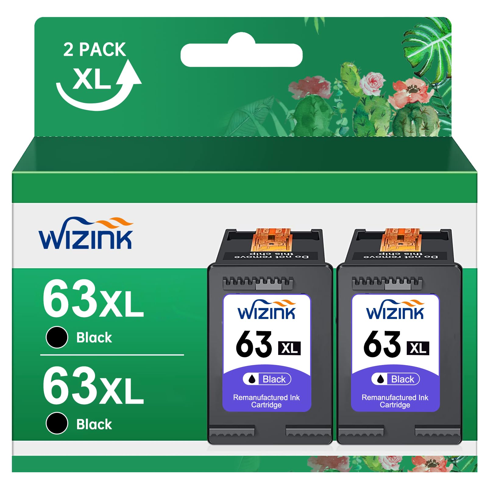 Amazon.com: WIZINK 63XL 63 XL Black Higher Yield Ink Cartridges ...