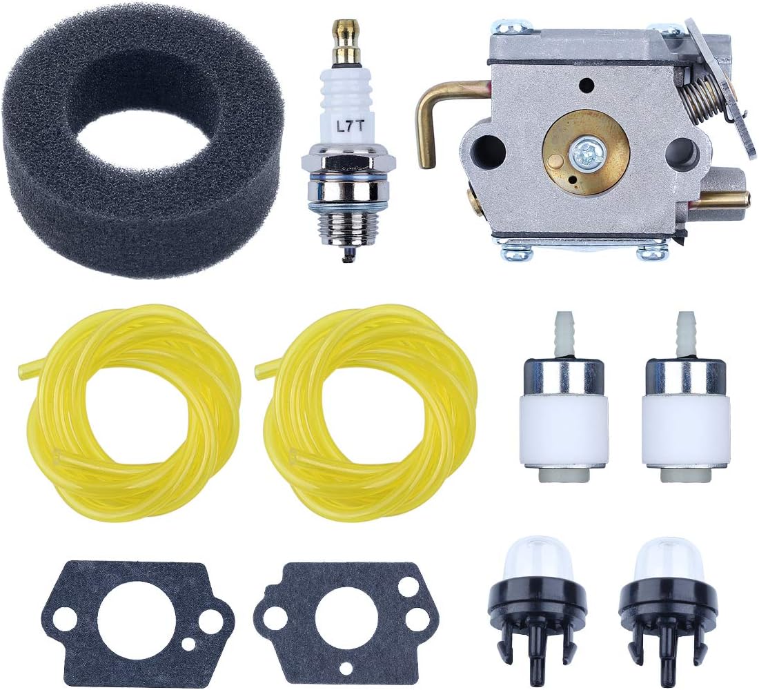 WT-827 Carburetor with Primer Bulb Air Filter Fuel Filter Kit for Yard ...