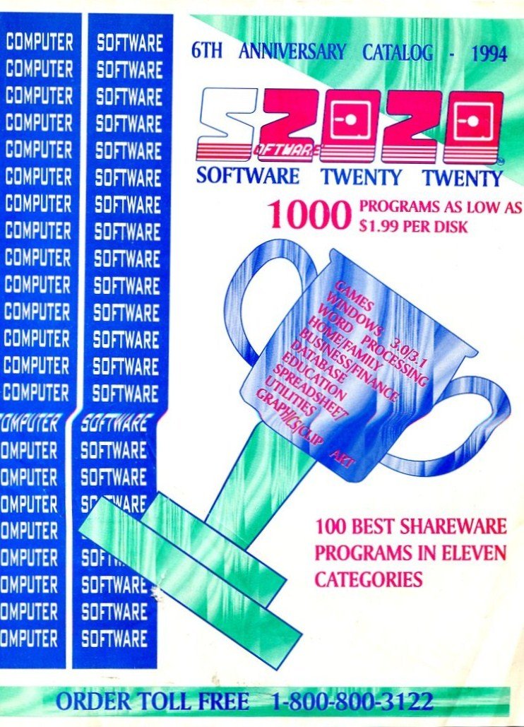 SOFTWARE TWENTY TWENTY 6TH ANNIVERSARY CATALOG - 1994 /INCL. 100 BEST ...
