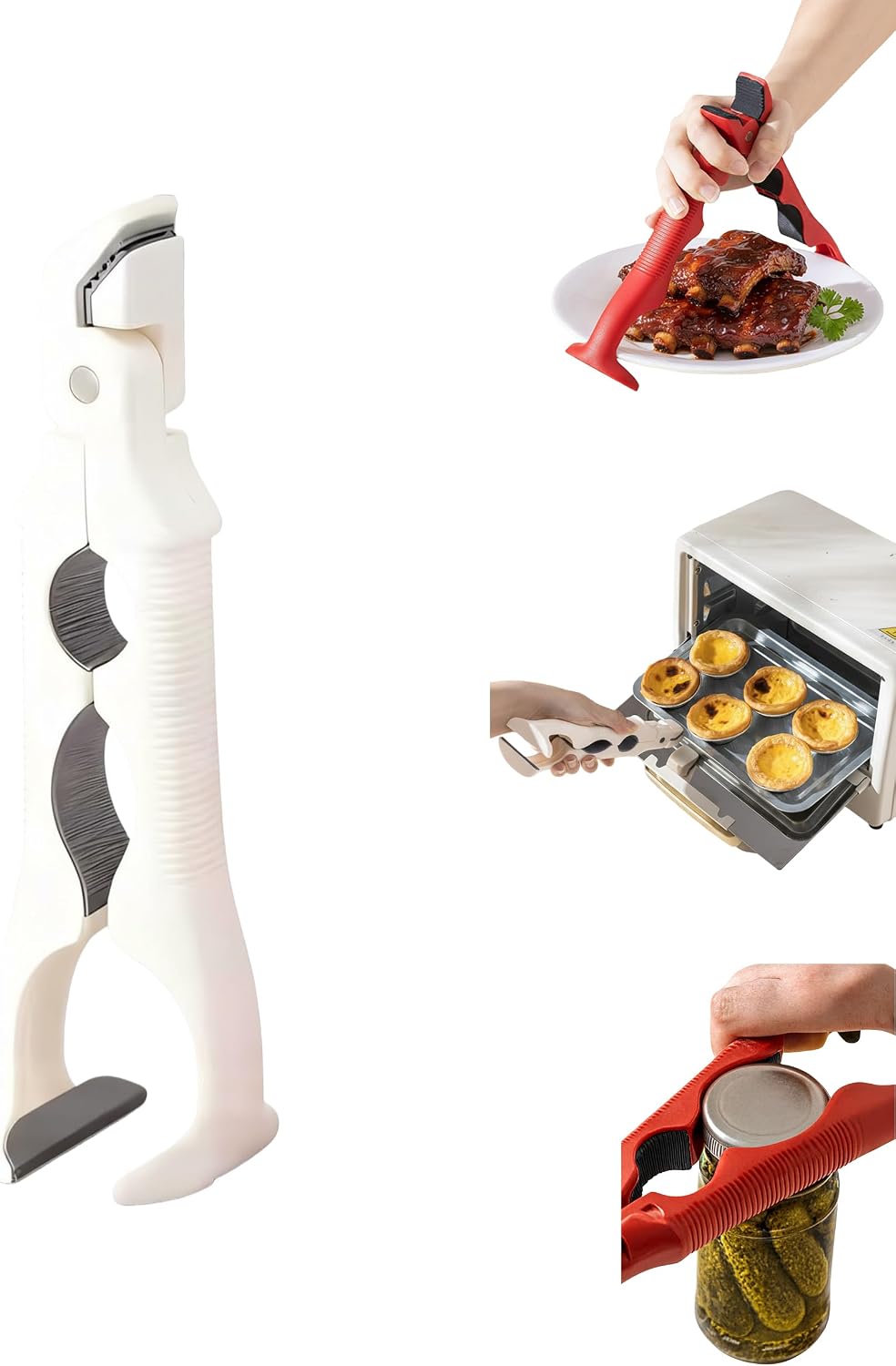Amazon.com: 3 in 1 Hot Plate Gripper Tongs, Multi-Angle Anti-Scald Bowl ...