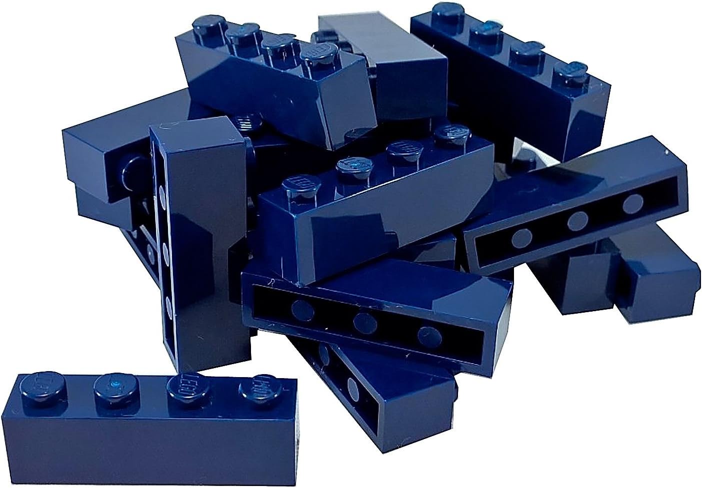 LEGO Parts and Pieces: Dark Blue (Earth Blue) 1x4 Brick x20, Building ...